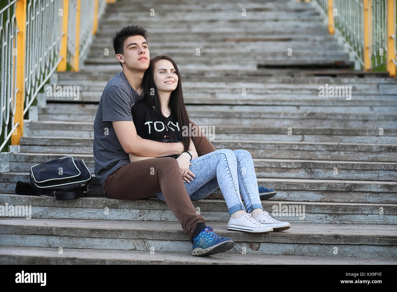 Young couple on the first date Stock Photo - Alamy