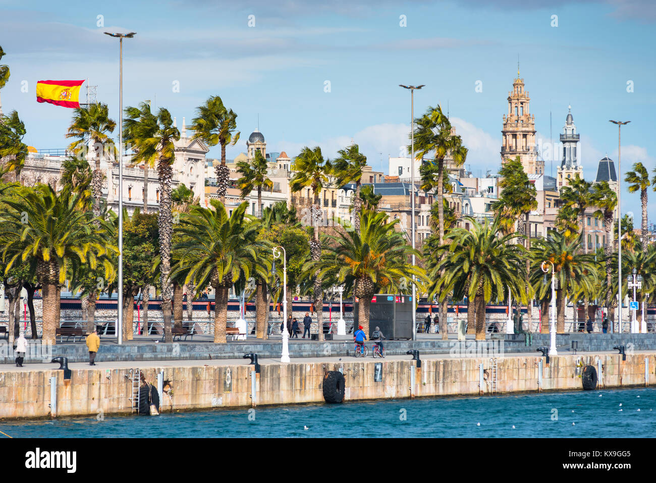 Barcelona waterfront. Catelonia. Spain Stock Photo - Alamy