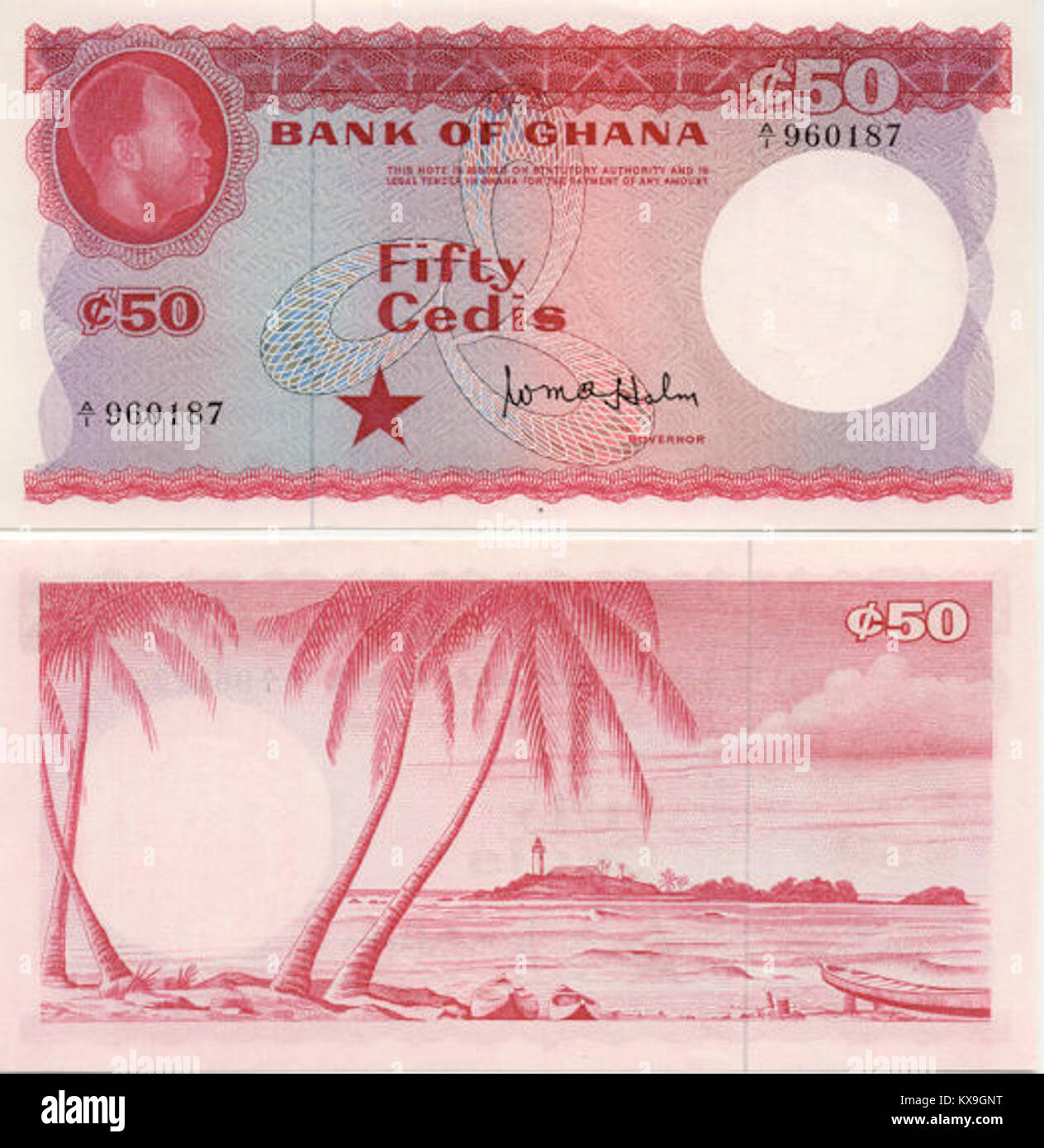 The 50 cedis banknote from 1965 was part of Ghana's currency issued ...