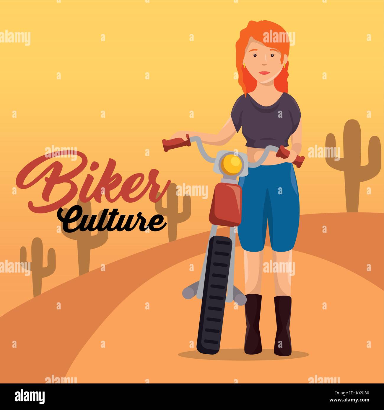 Women biker Stock Vector Images - Alamy