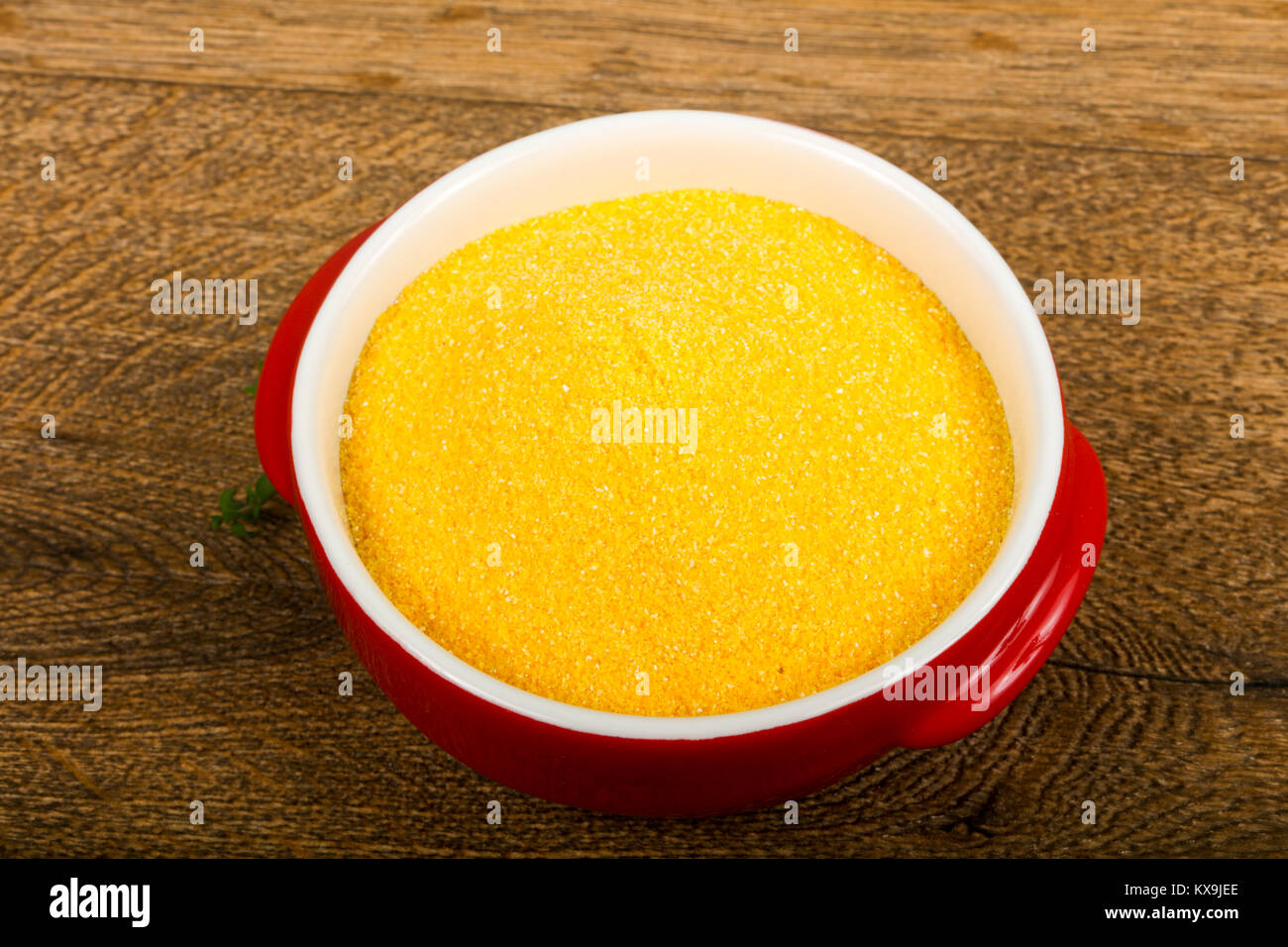 Raw polenta ready for cooking Stock Photo - Alamy
