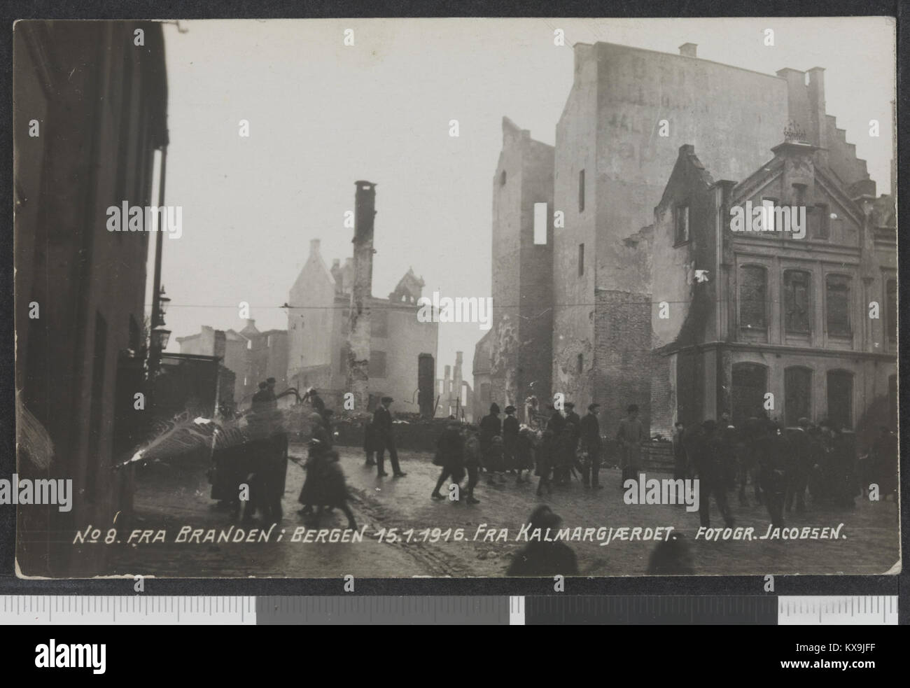 This photograph documents the destruction from the Bergen fire of ...