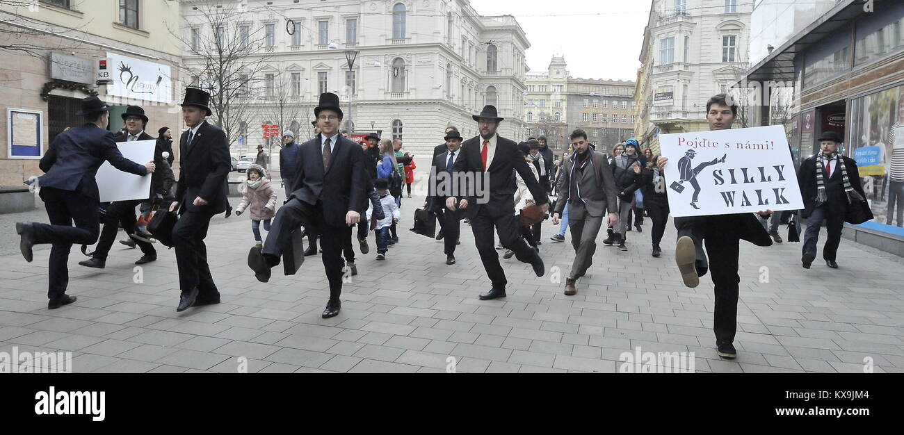 International Silly Walk Day,Brno Stock Photo - Alamy