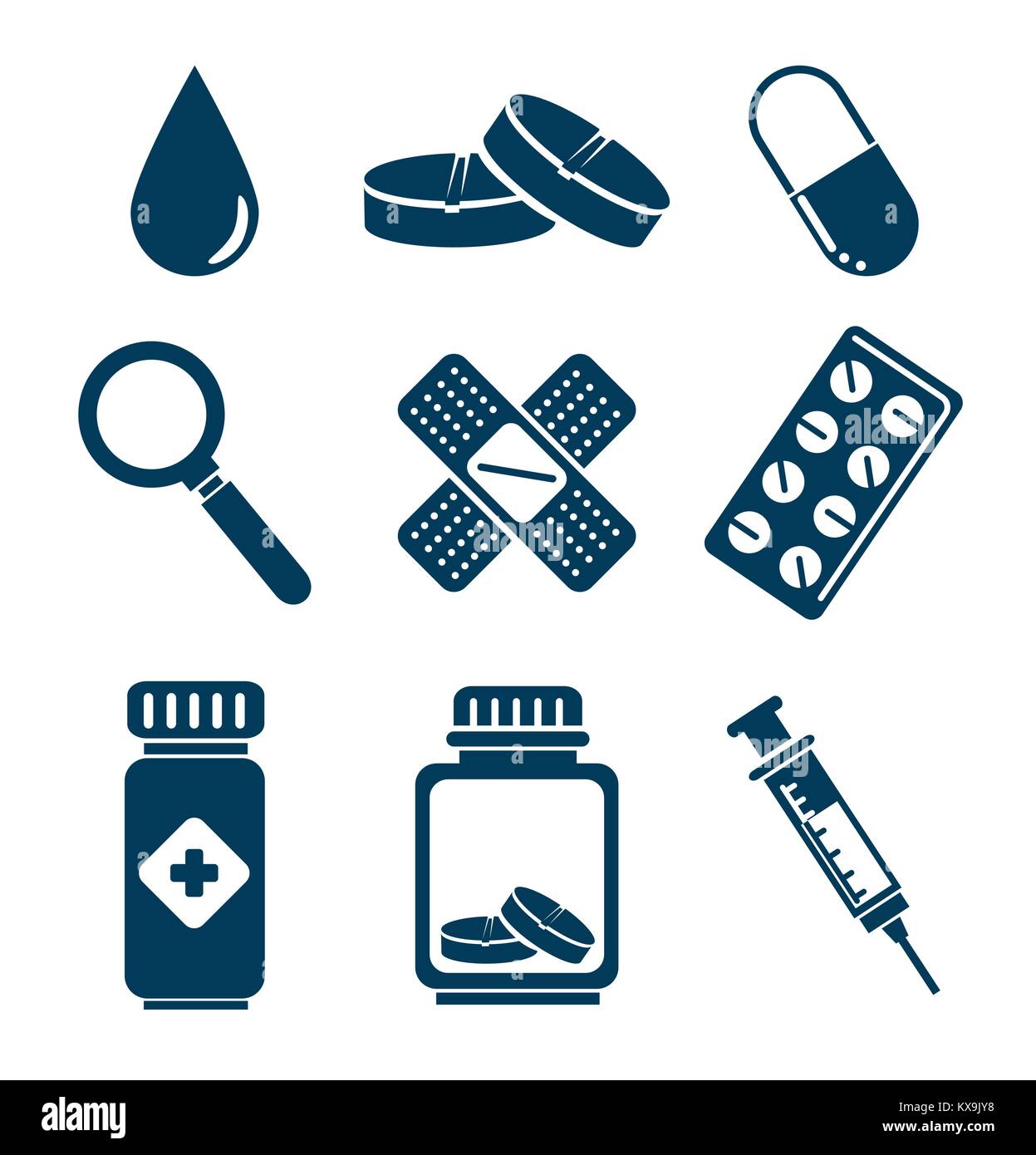 hospital and medical center icons Stock Vector Image & Art - Alamy