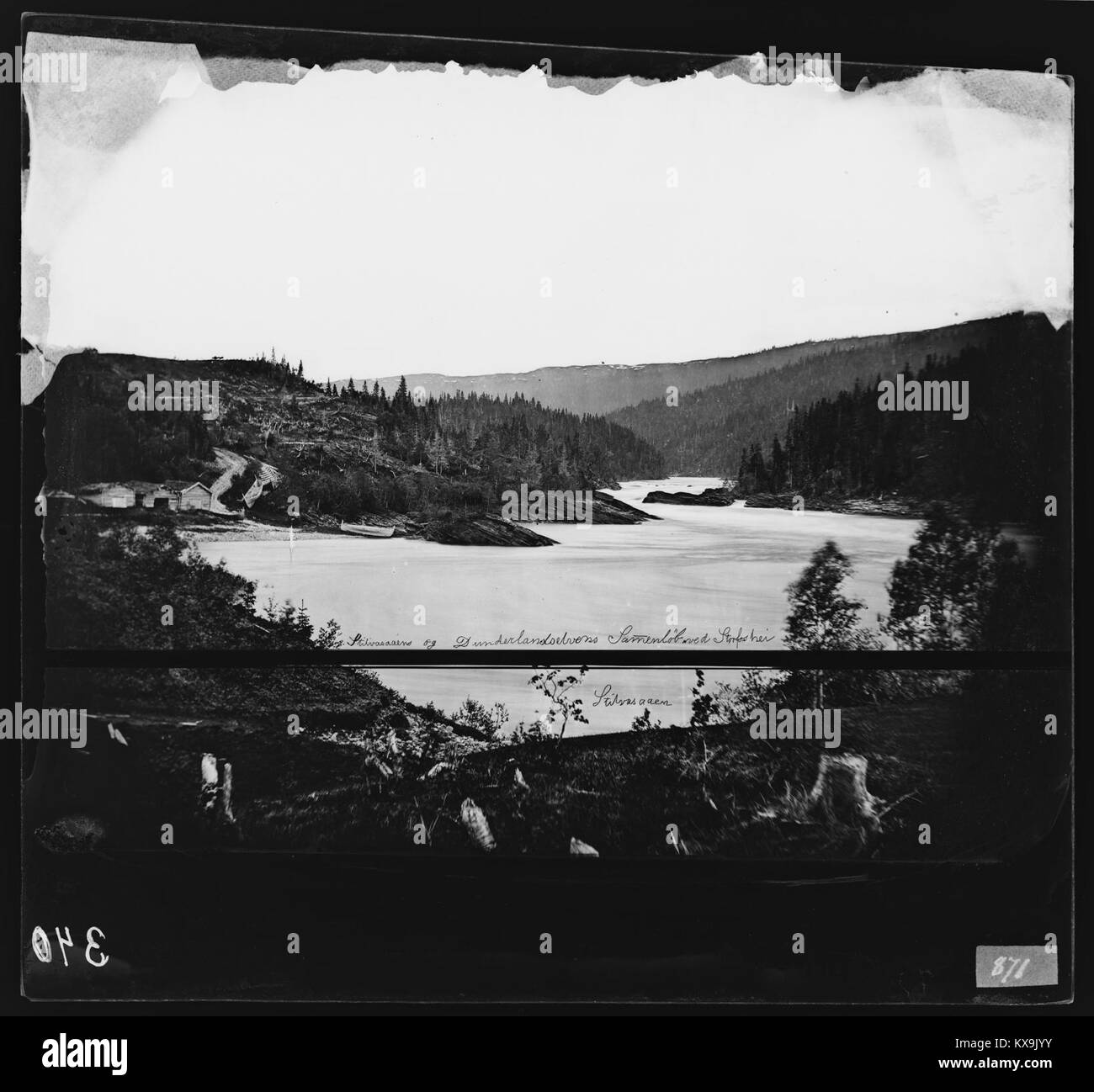 River rivers confluence Black and White Stock Photos & Images - Alamy