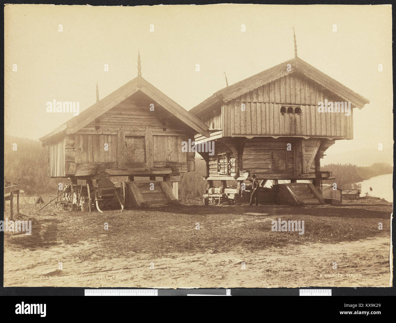 This image shows *Stabur på Bolkesjø*, a traditional Norwegian ...