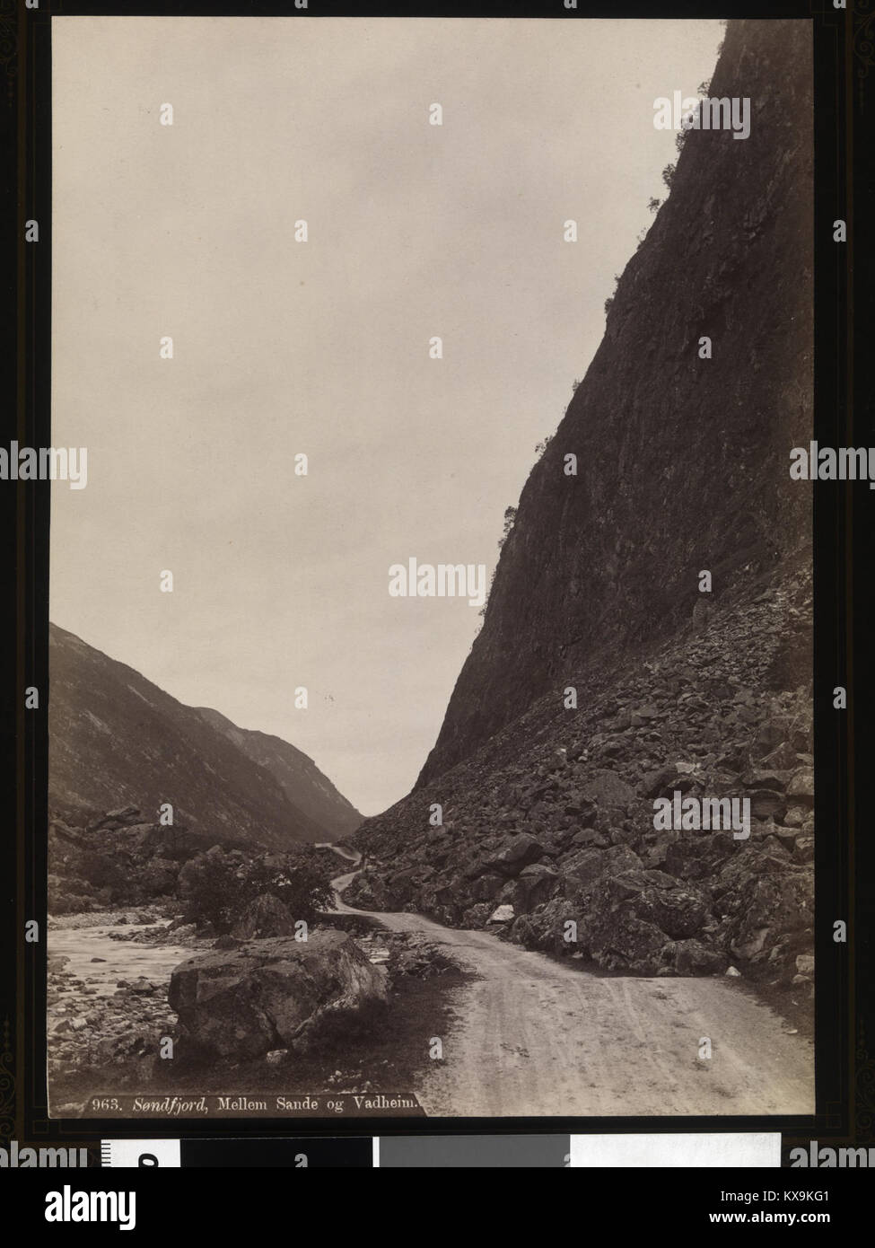 The image shows a scene from the Sogn Fjord in Norway, specifically ...