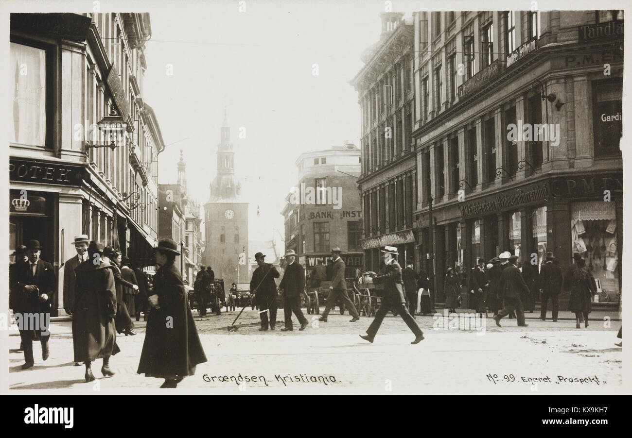 This photo from Kristiania (now Oslo) depicts the area of Grøndsen in ...