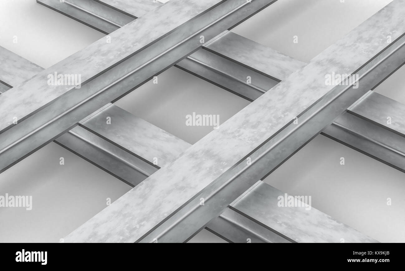 metal beam on white background 3d rendering image Stock Photo - Alamy