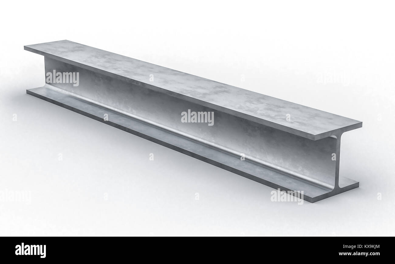 steel beam on white background 3d rendering image Stock Photo - Alamy