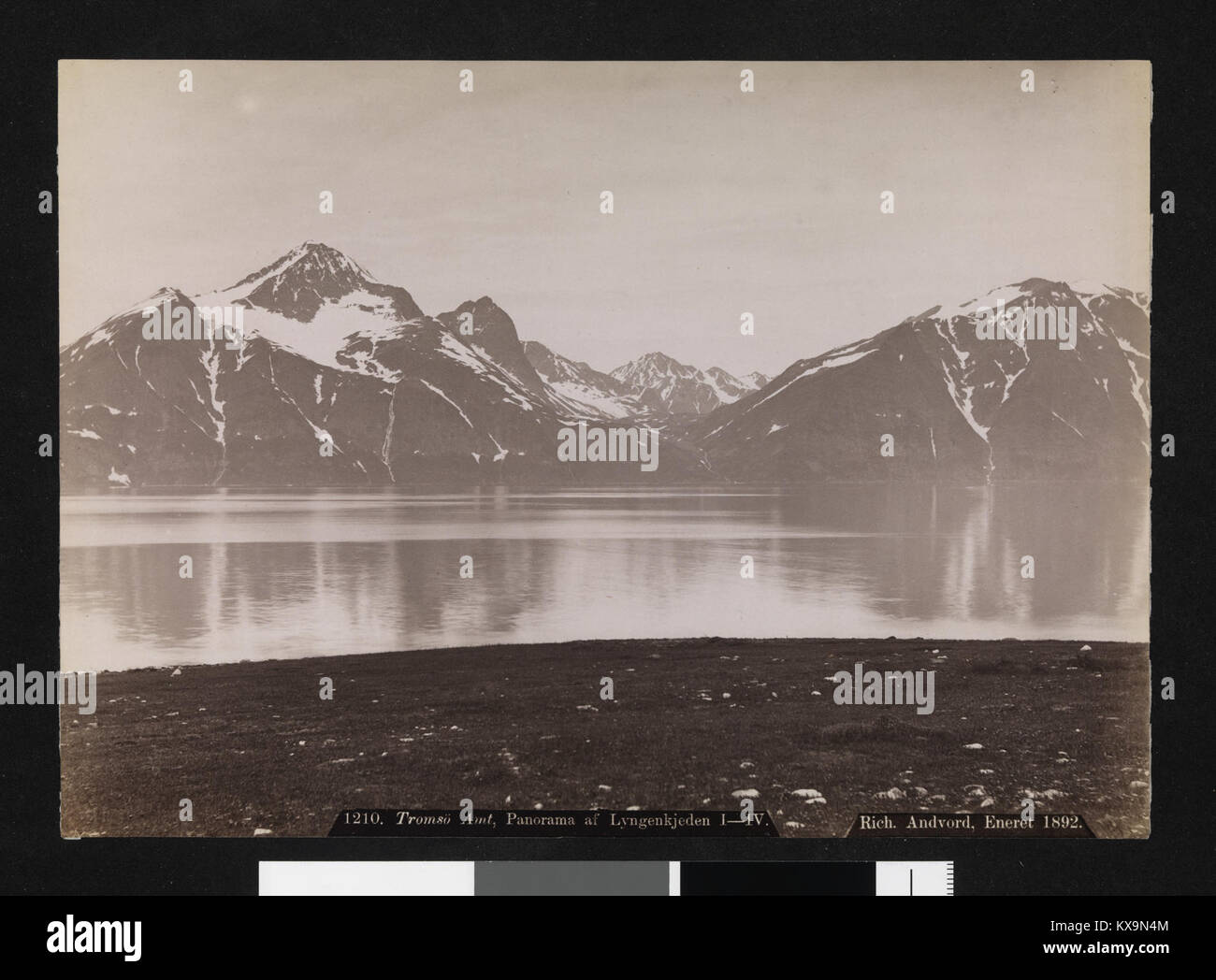 A panoramic photograph of the Lyngen Alps in Troms County, Norway ...