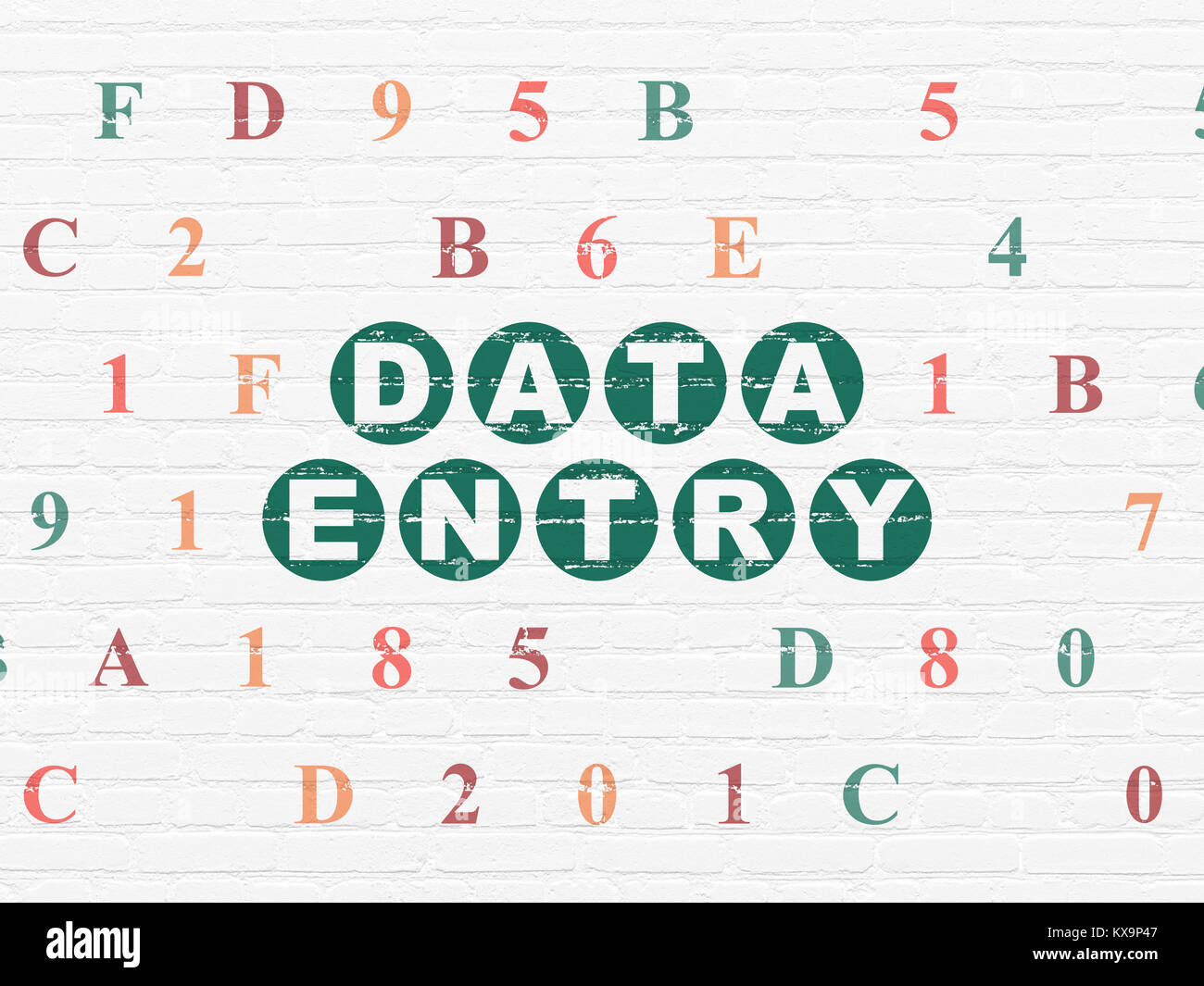 Data concept: Data Entry on wall background Stock Photo - Alamy