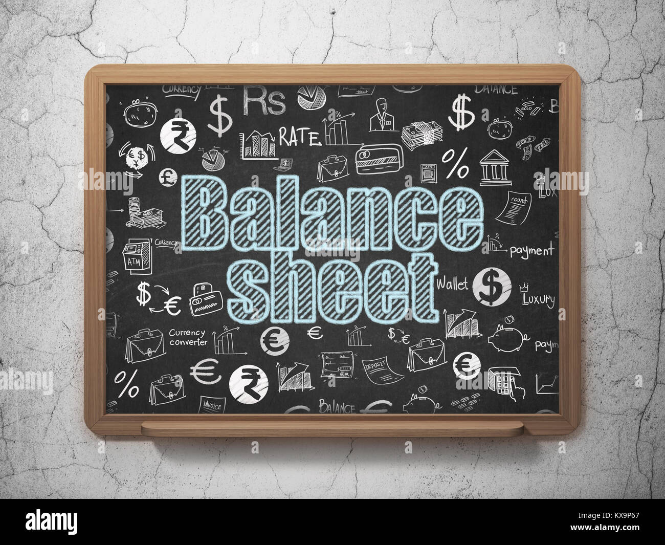 Money concept: Balance Sheet on School board background Stock Photo - Alamy