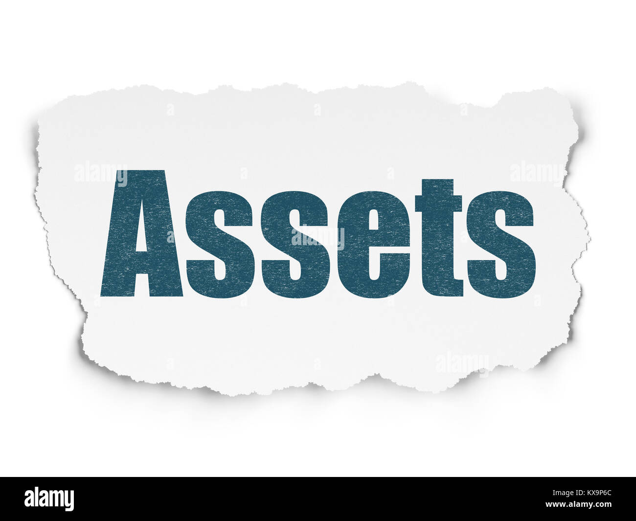 Banking concept: Assets on Torn Paper background Stock Photo - Alamy