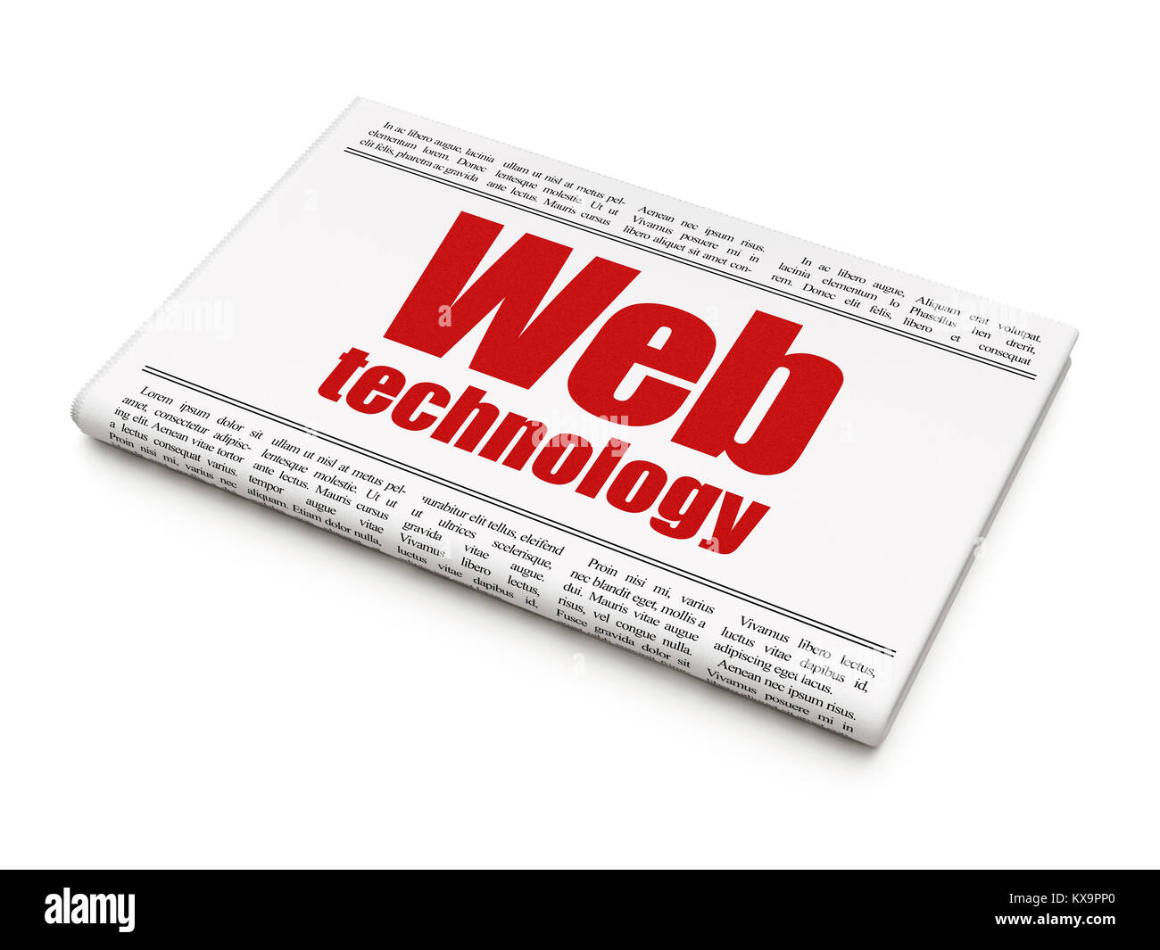 Web development concept: newspaper headline Web Technology Stock Photo ...