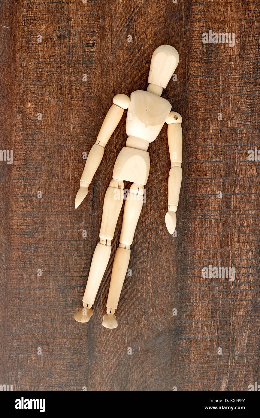 A studio photo of a wooden toy mannequin Stock Photo - Alamy