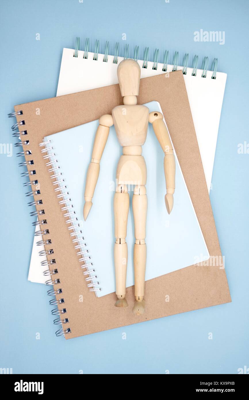 A studio photo of a wooden toy mannequin Stock Photo - Alamy