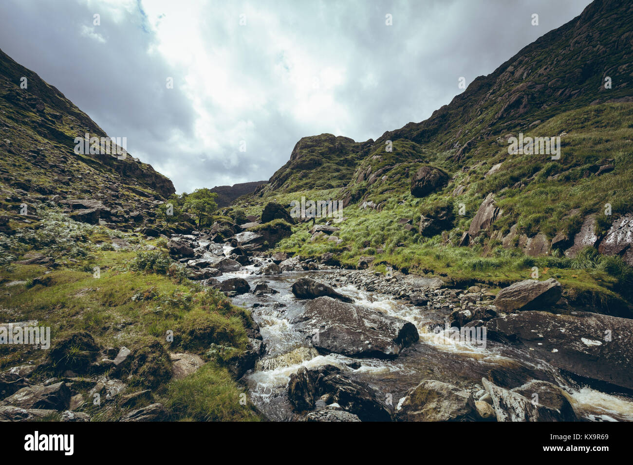 Stream flowing through the rocks Stock Photo - Alamy