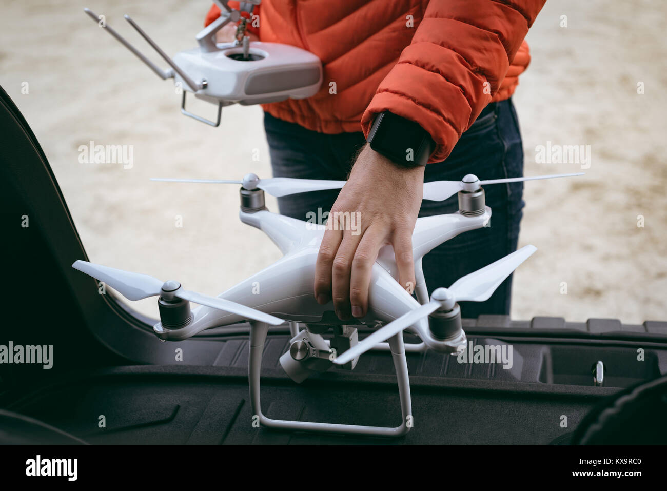 Car from drone hi-res stock photography and images - Alamy