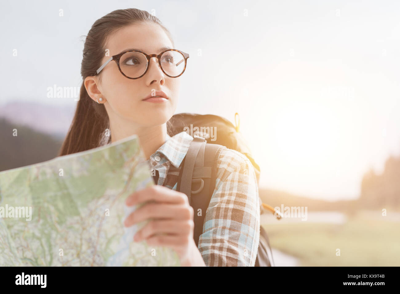 Directions on a map hi-res stock photography and images - Alamy