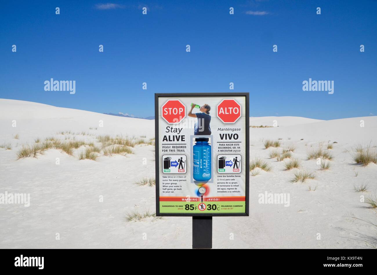 Trail warning sign hi-res stock photography and images - Alamy