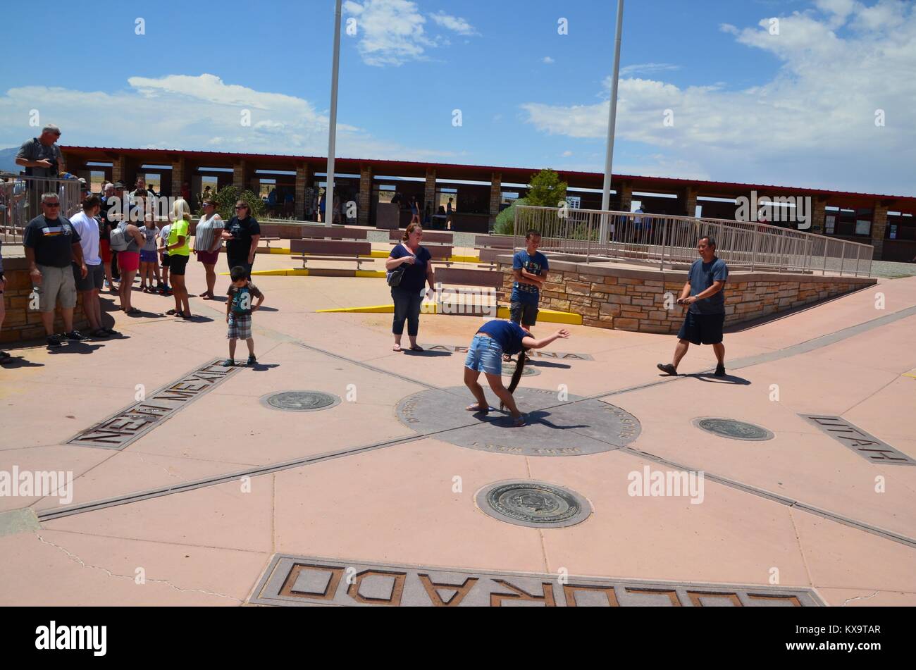four corners monument utah new mexico arizona colorado USA Stock Photo ...