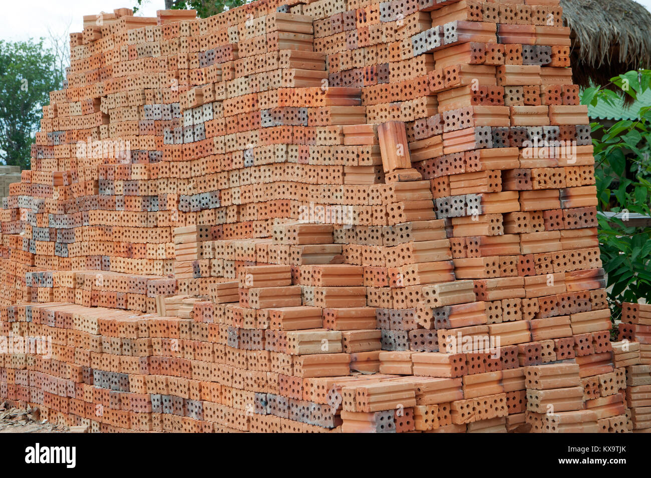 Bricks are stacked floor to outdoor use Stock Photo - Alamy