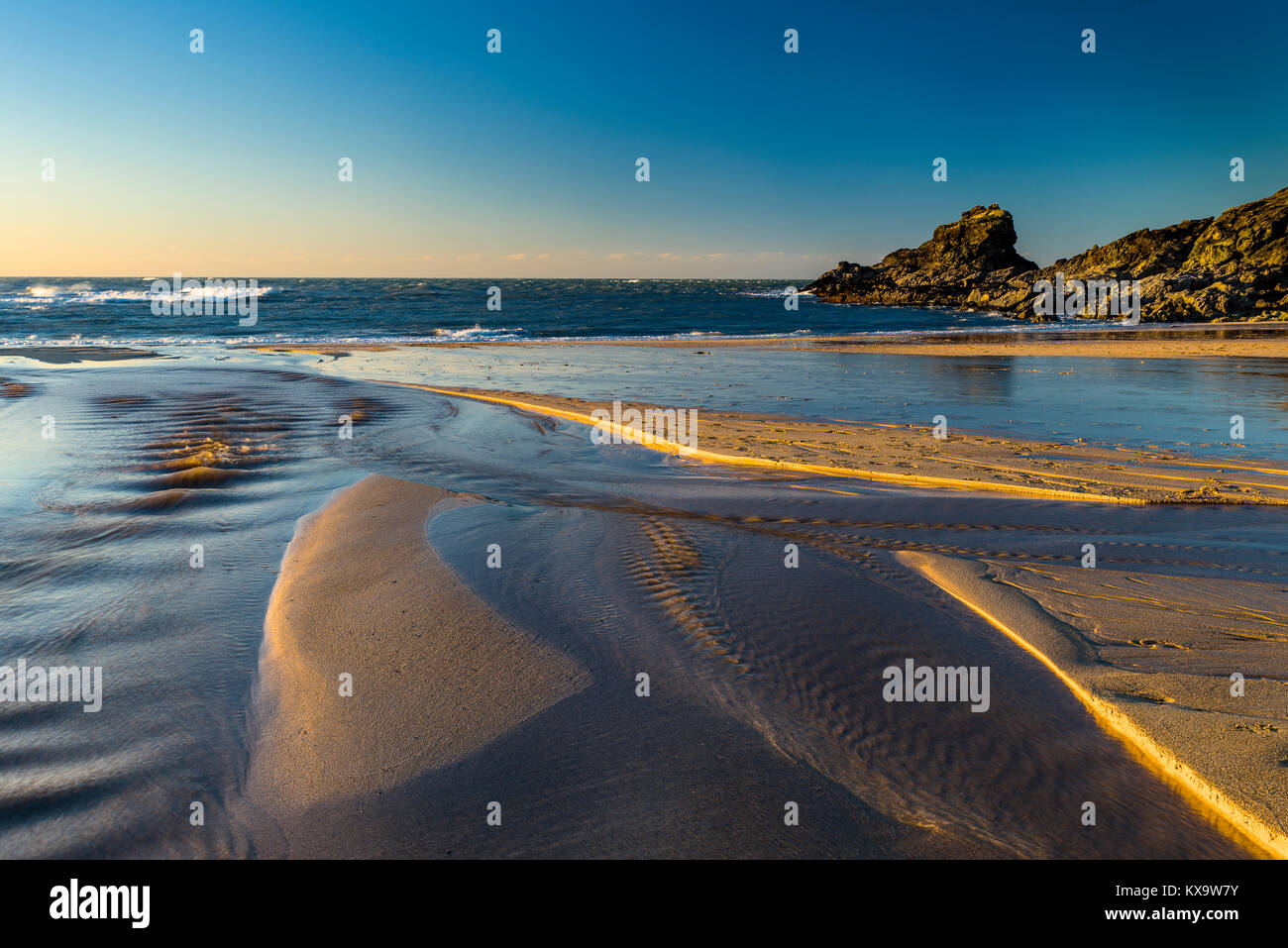 Trevone Bay is a small beached area as short distance from Padstow, the ...