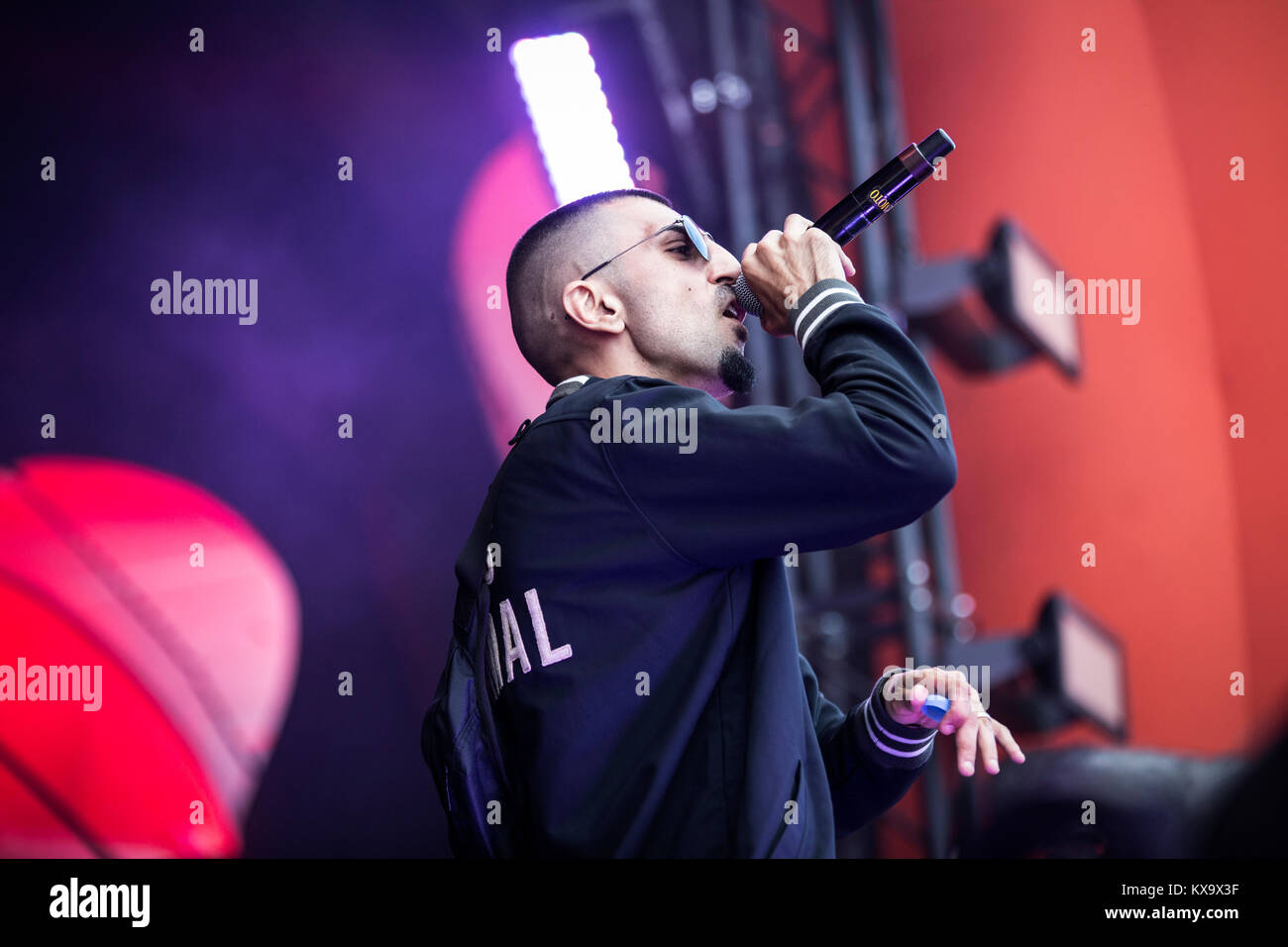 The Danish rapper Sivas (Stylized S!vas) performs a live concert at the ...