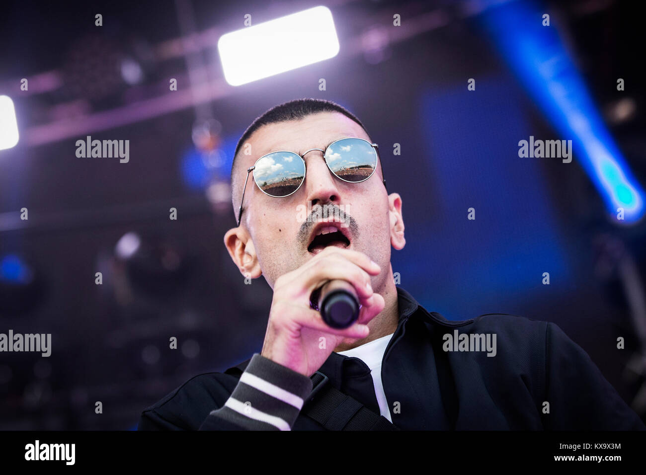 The Danish rapper Sivas (Stylized S!vas) performs a live concert at the ...