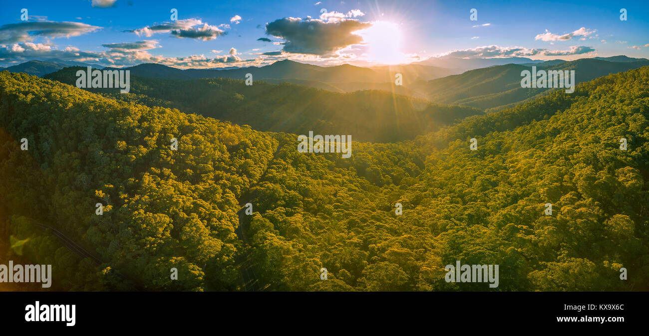 Australian countryside mountains sunset hi-res stock photography and ...
