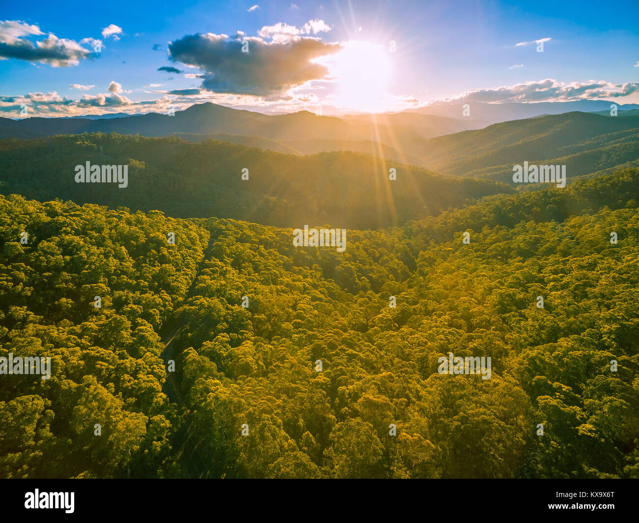 Australian countryside mountains sunset hi-res stock photography and ...
