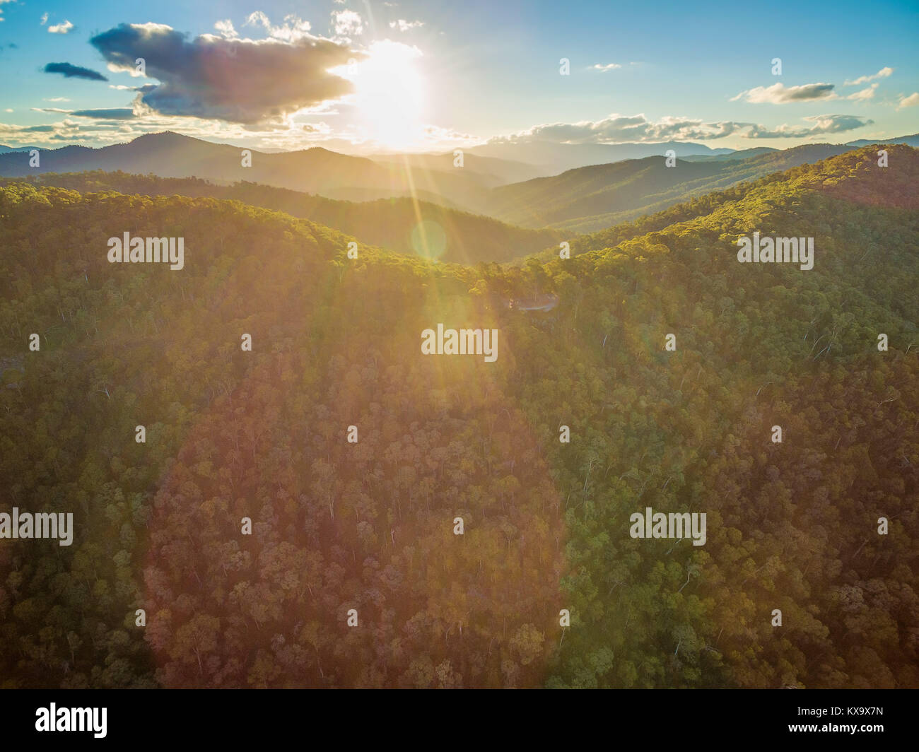 Australian countryside mountains sunset hi-res stock photography and ...
