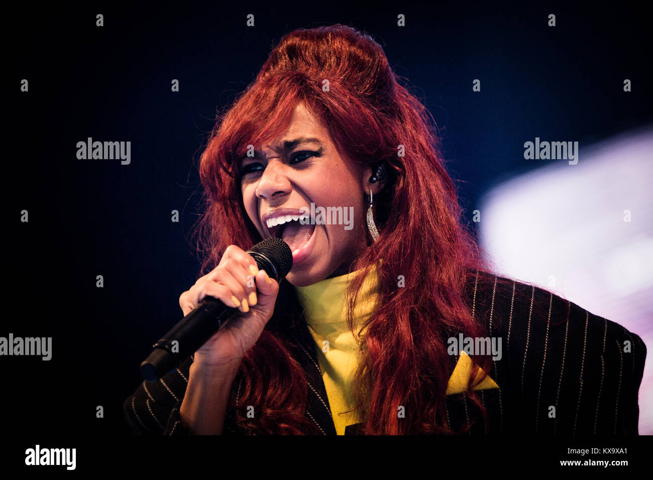 The American singer, songwriter and musician Santigold performs a live ...