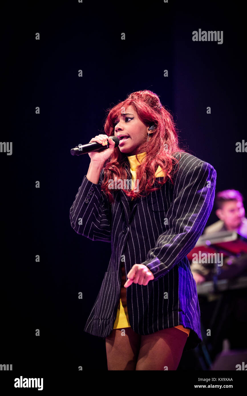 The American singer, songwriter and musician Santigold performs a live ...