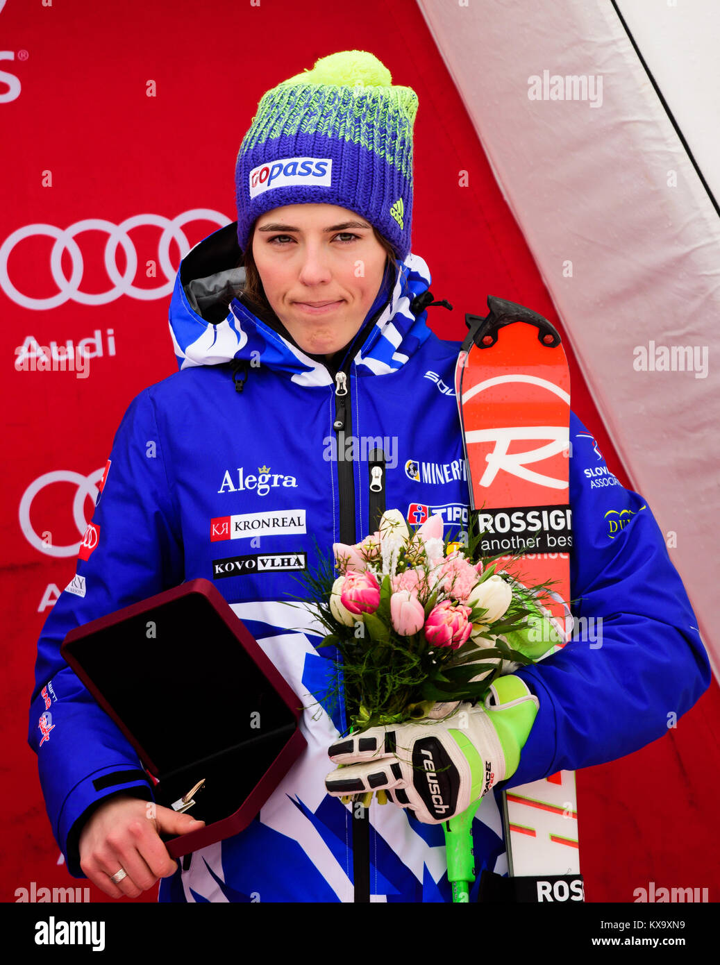 Kranjska Gora, Slovenia. 07th Jan, 2018. Petra Vlhova of Slovakia on ...