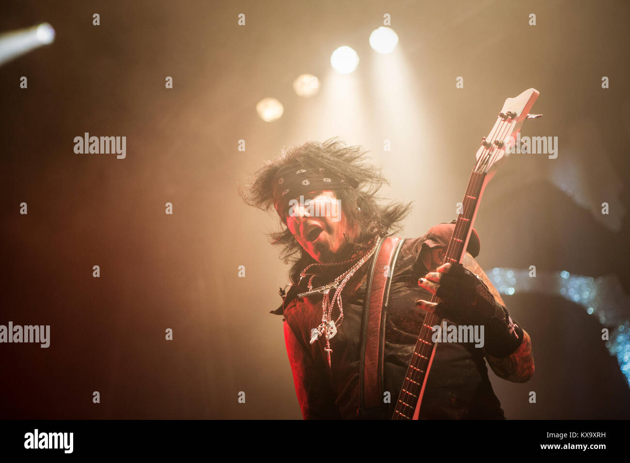 The American hard rock band Sixx:A.M performs a live concert at the ...