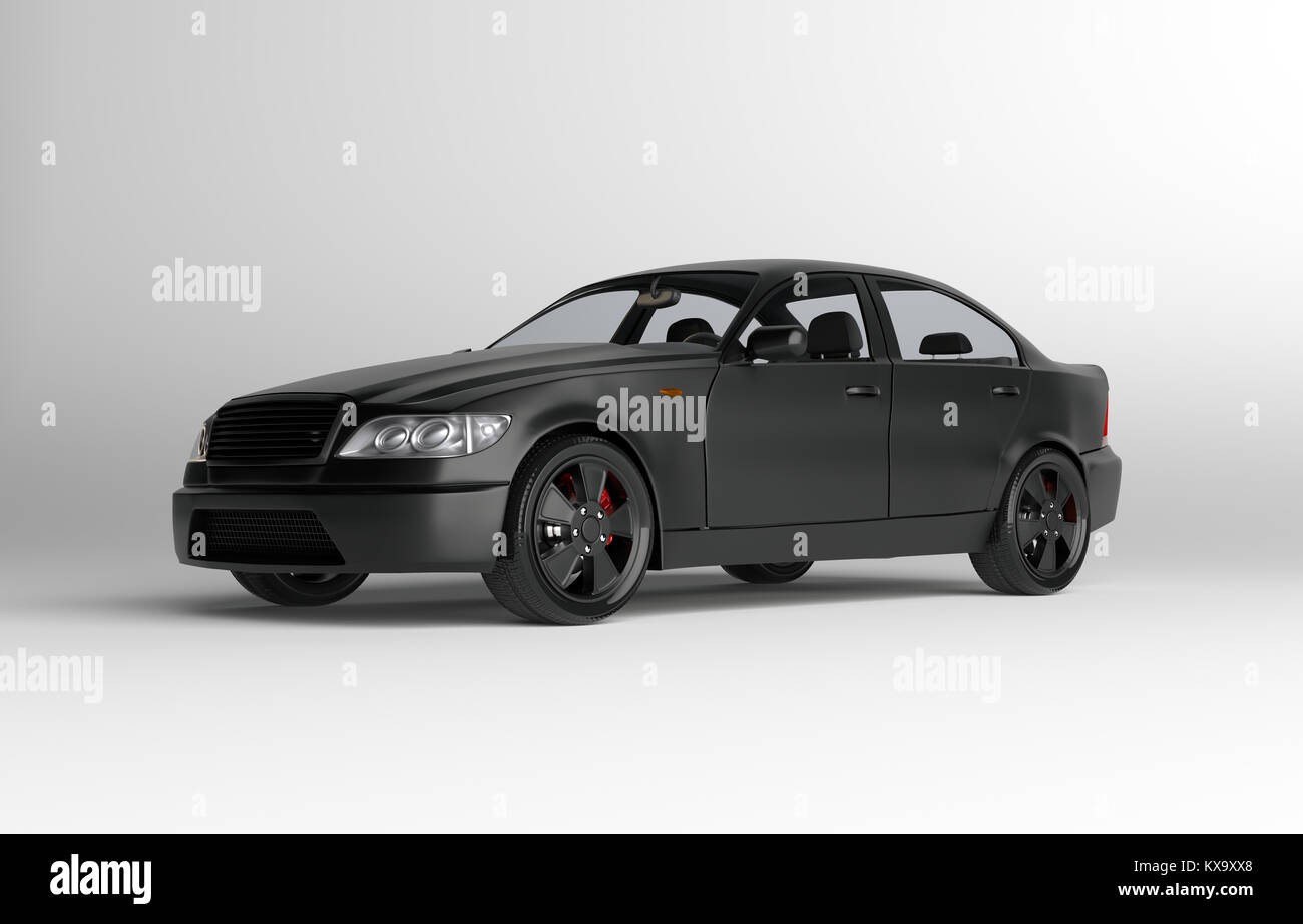 Generic brandless sports car on gray background Stock Photo - Alamy