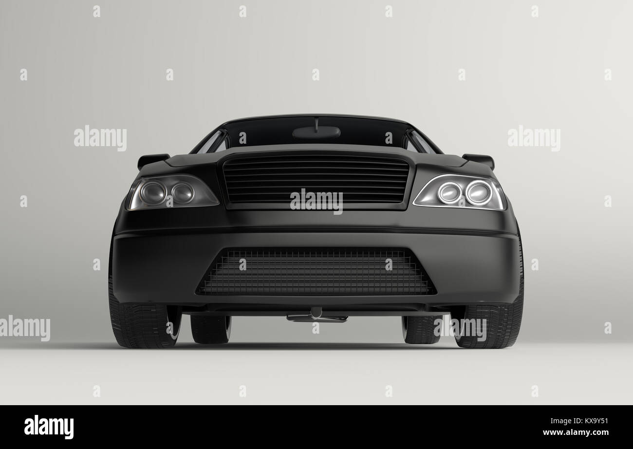 Generic brandless sports car on gray background Stock Photo - Alamy