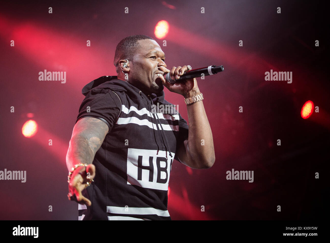 The American rapper, actor and entrepreneur 50 Cent performs a live ...