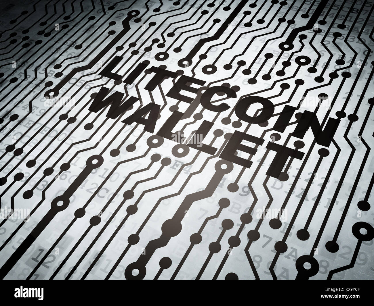 Cryptocurrency litecoin coin circuit hi-res stock photography and ...