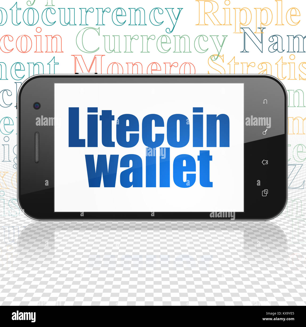 Cryptocurrency concept: Smartphone with Litecoin Wallet on display ...