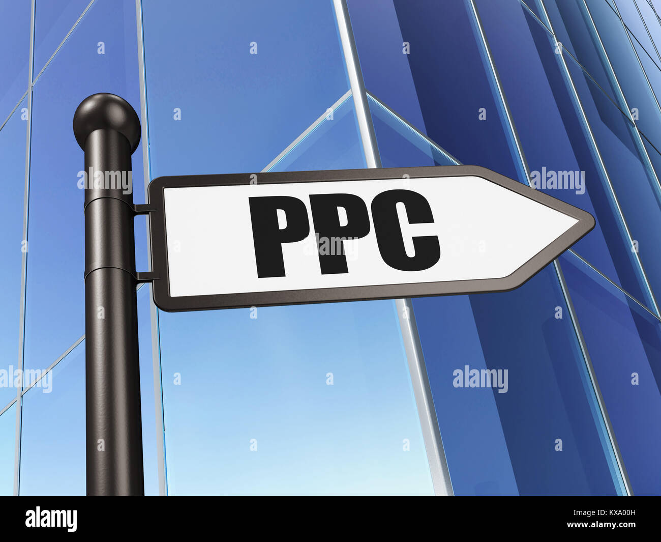 Marketing concept: sign PPC on Building background Stock Photo - Alamy