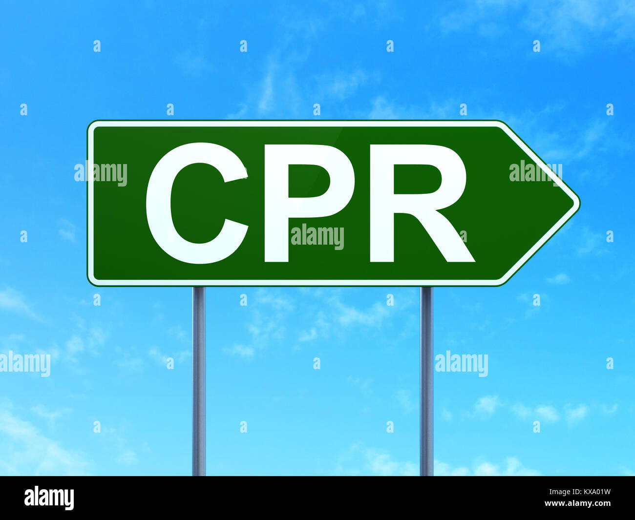 Medicine concept: CPR on road sign background Stock Photo - Alamy