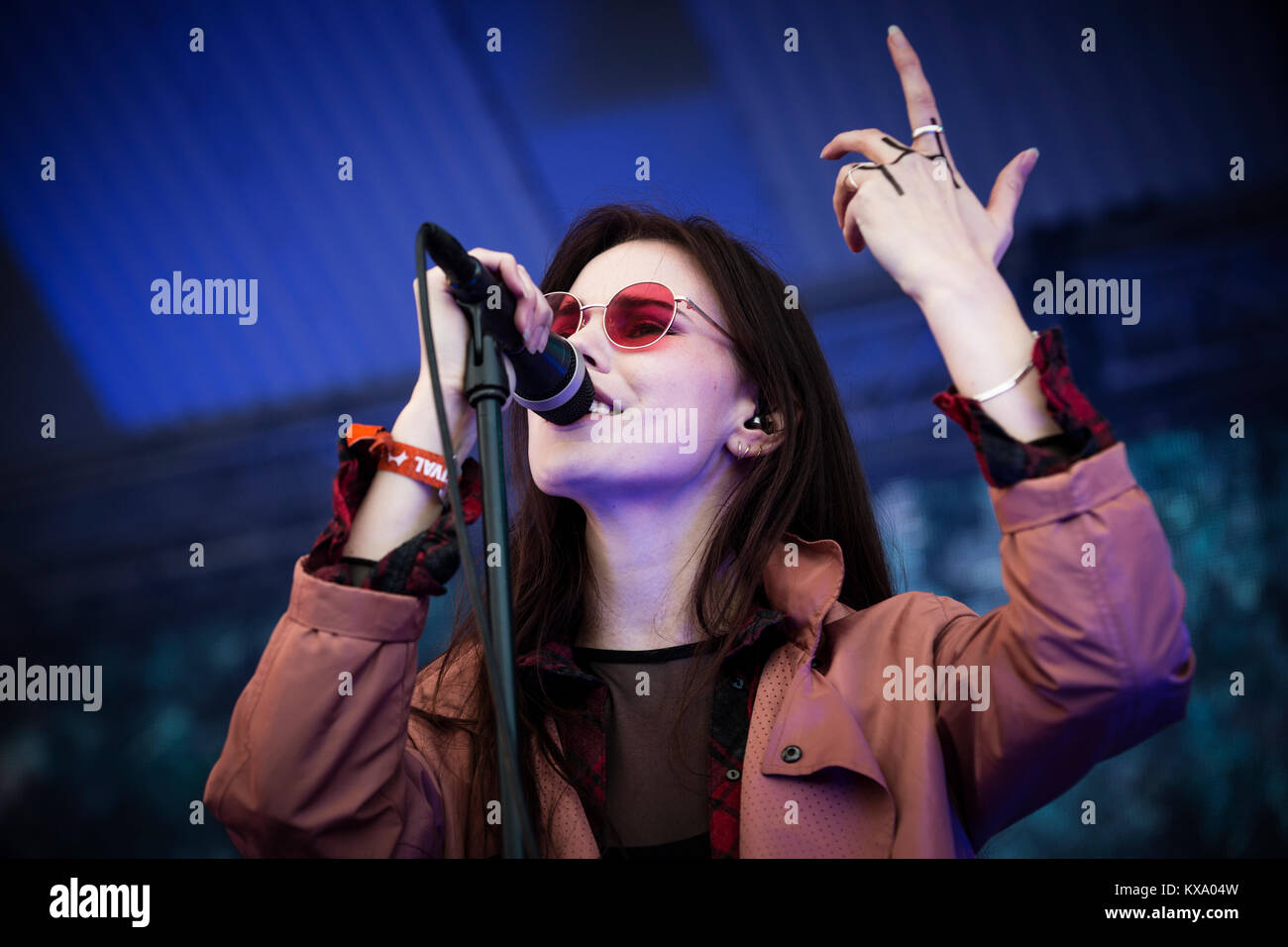 The Swedish singer, songwriter and musician SKOTT performs a live ...