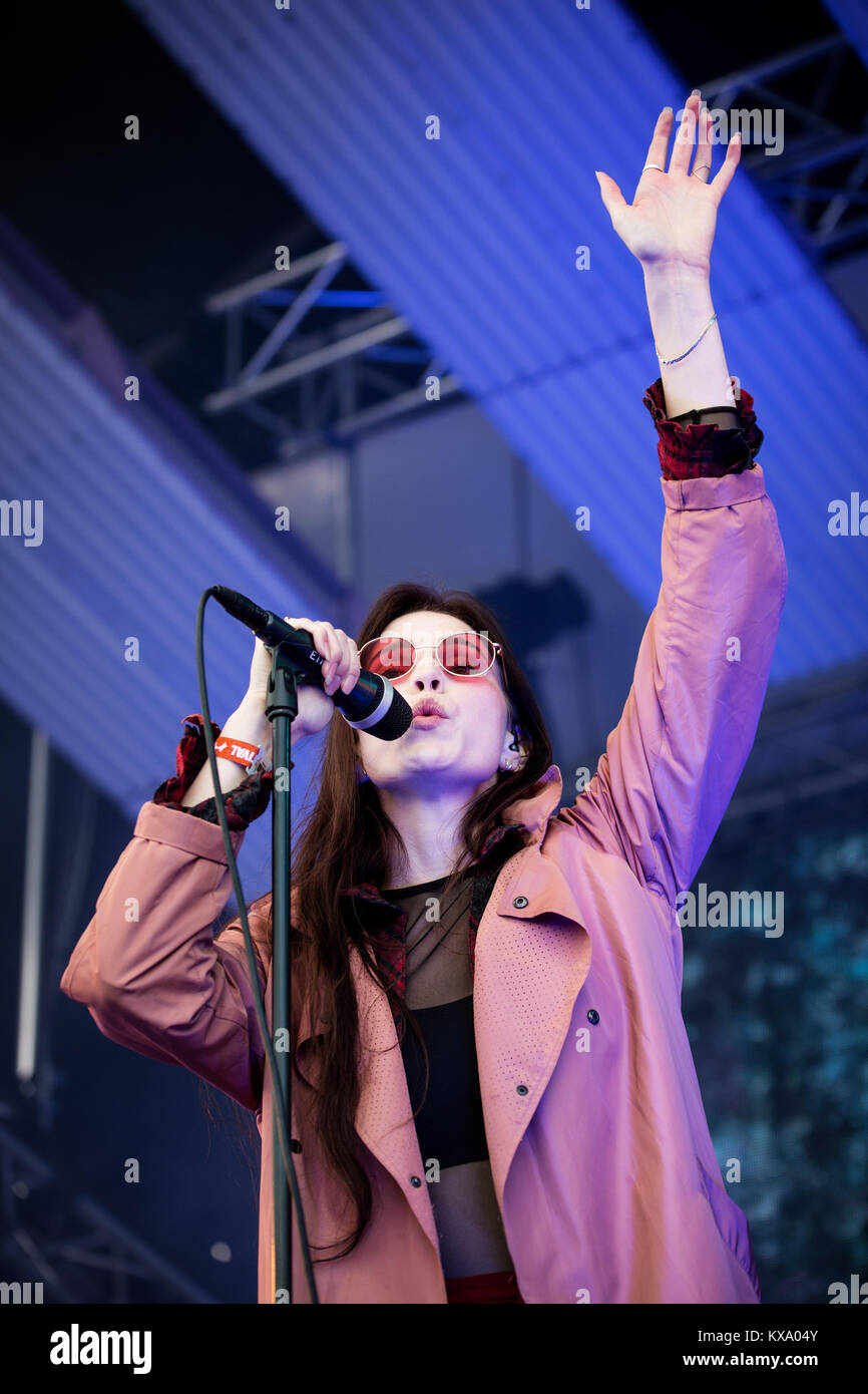 The Swedish singer, songwriter and musician SKOTT performs a live ...