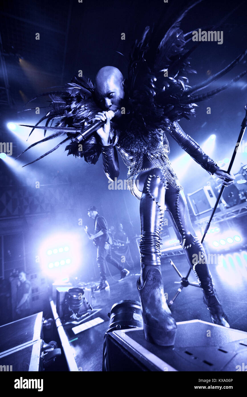 The British rock band Skunk Anansie is here pictured at a live concert ...