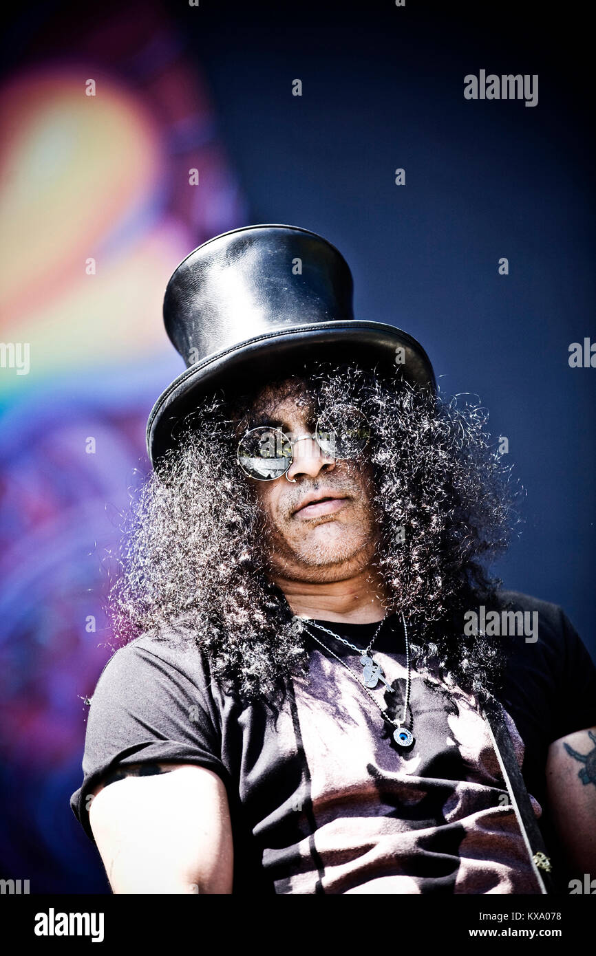 The American musician and guitarist Slash performs a live concert at ...