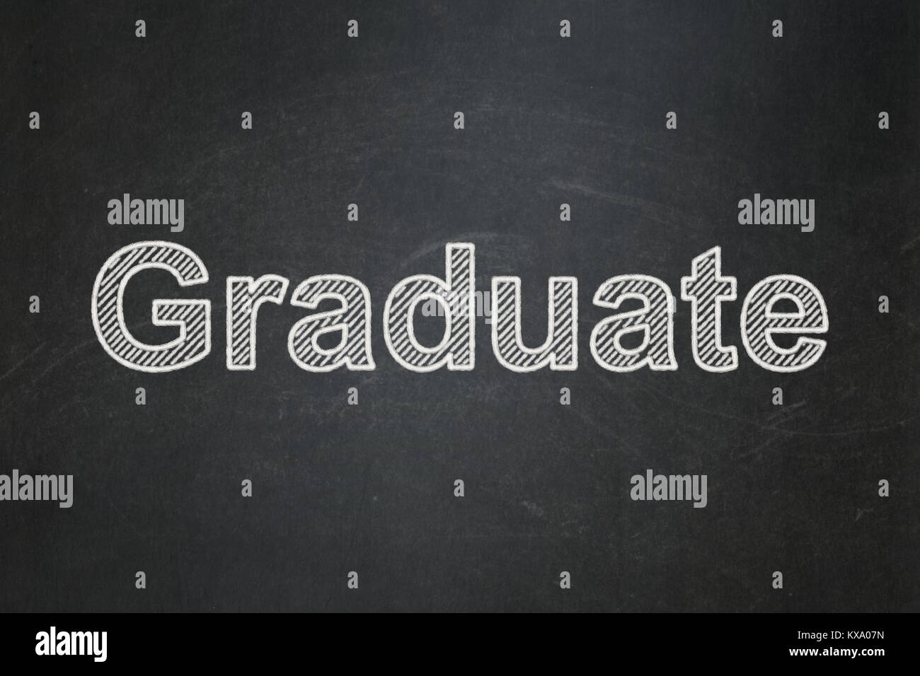 Studying concept: Graduate on chalkboard background Stock Photo - Alamy