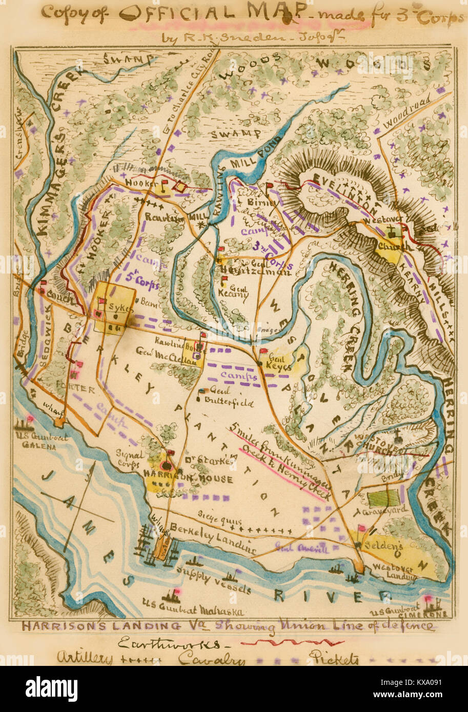 Civil war union states map hi-res stock photography and images - Alamy